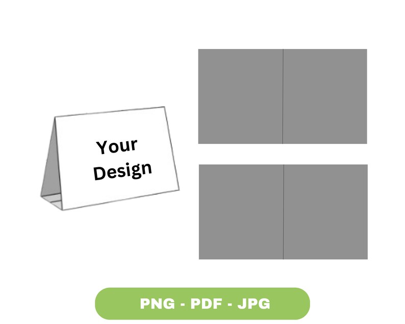 Tent Card Template, Tent Card, Folded Note Card Template, Food Label ...