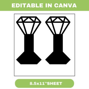 Diamond Scrunchie Tag Template, Diamond Scrunchie Tag Template SVG ...