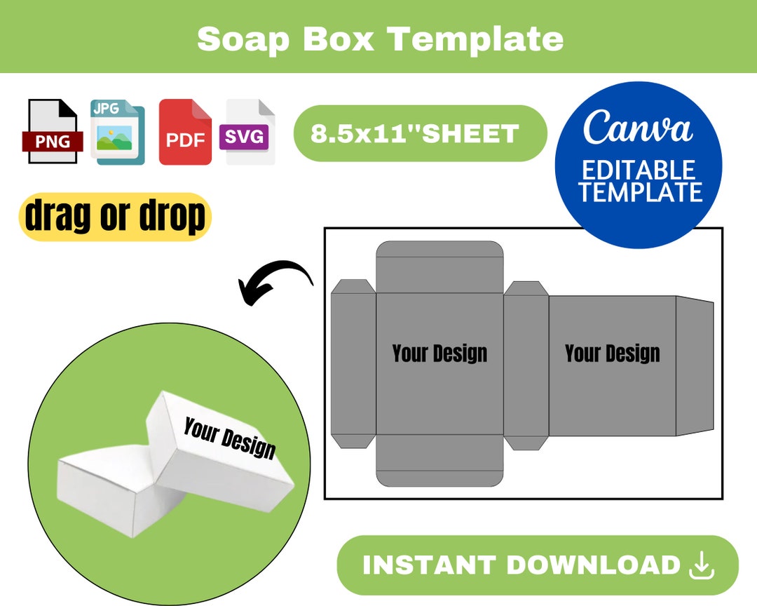 Soap Box Template, Soap Box SVG, Soap Box Packaging, Square Soap Box ...