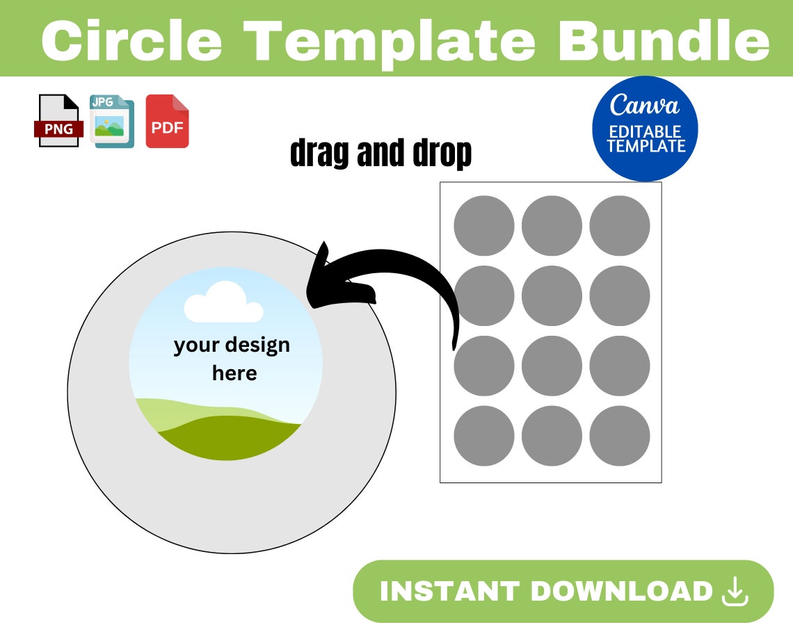 Circle Template Bundle, Circle Label Template, Circle Template Svg ...