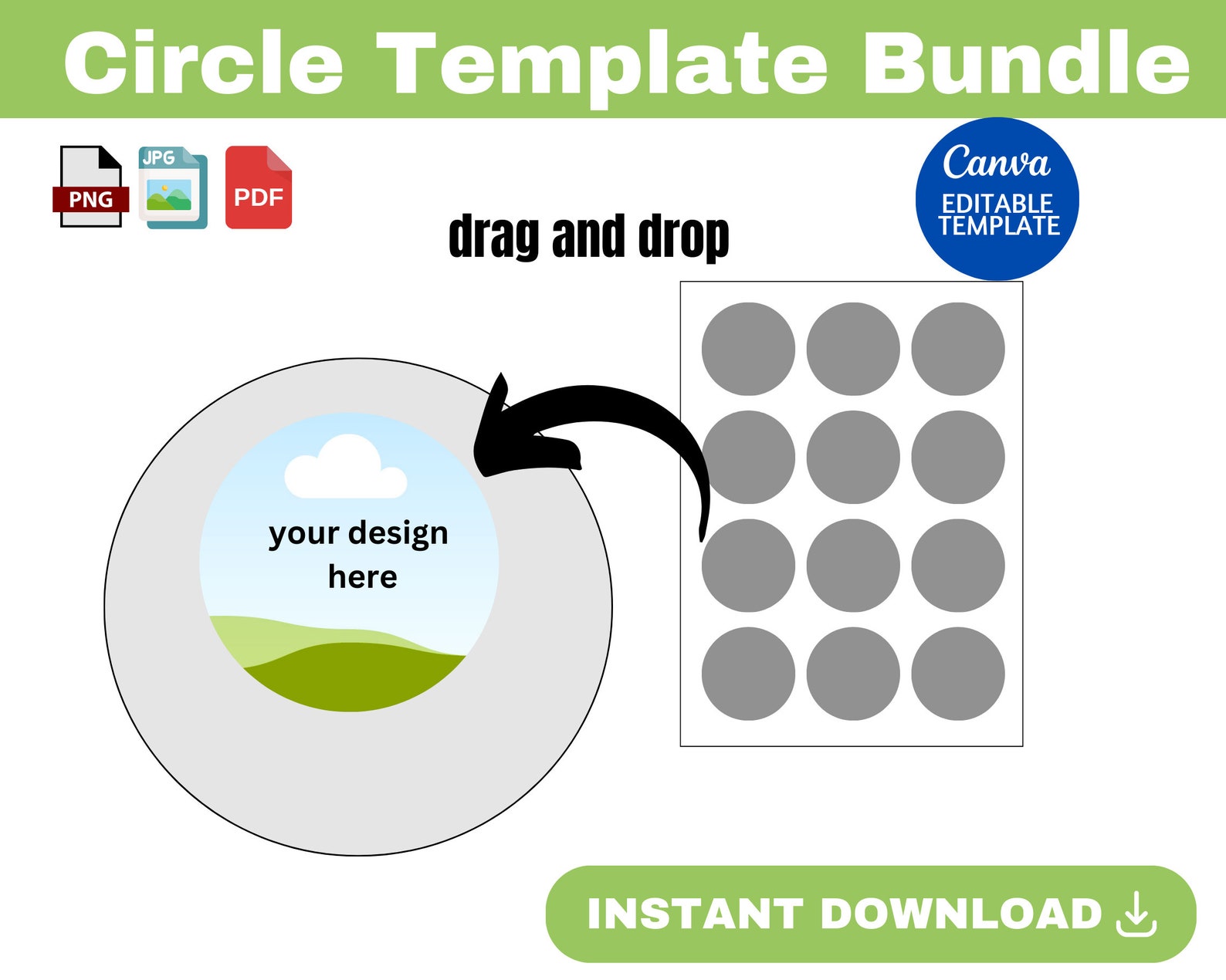 Circle Template Bundle, Circle Label Template, Circle Template Svg ...