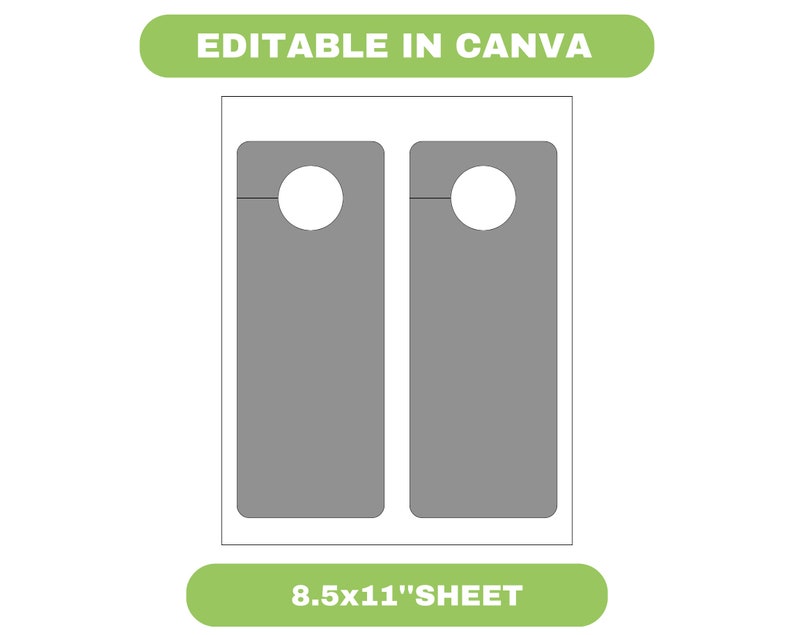 Door Hanger Template, Door Hanger SVG, Door Knob Hanger Svg, Door ...