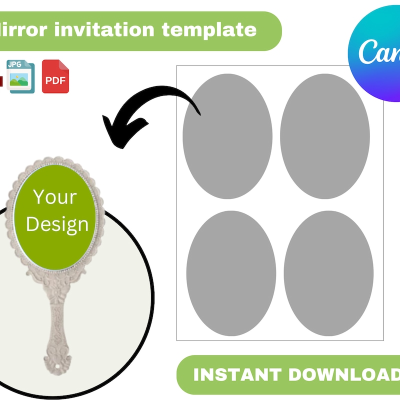 Mirror Invitation - Etsy