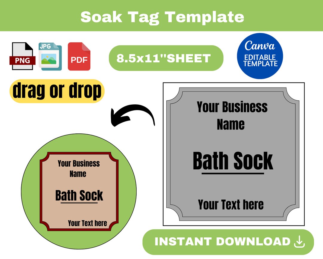 Bath Soak Label, Soak Tag Template, Soak Tag SVG, Pouch Label Templates ...