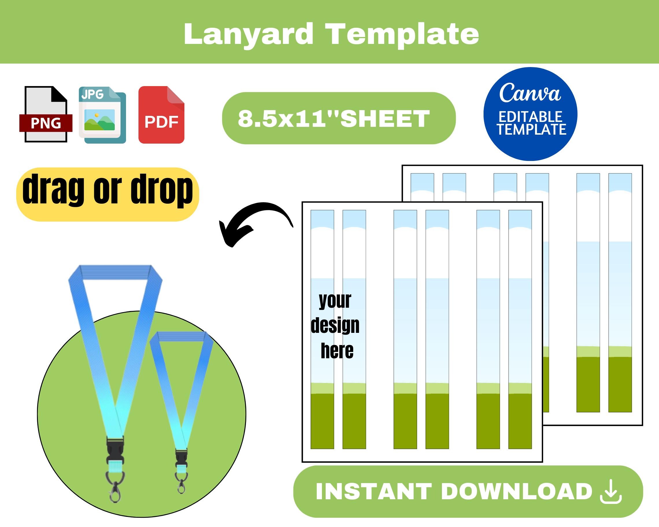 Lanyard Template, Lanyard Template SVG, Breakaway Lanyard Template ...