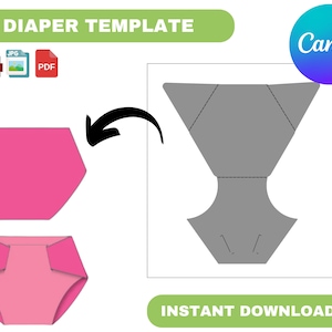 Diaper Template, Baby Boy Girl Diaper Template, Diaper Card, Label ...