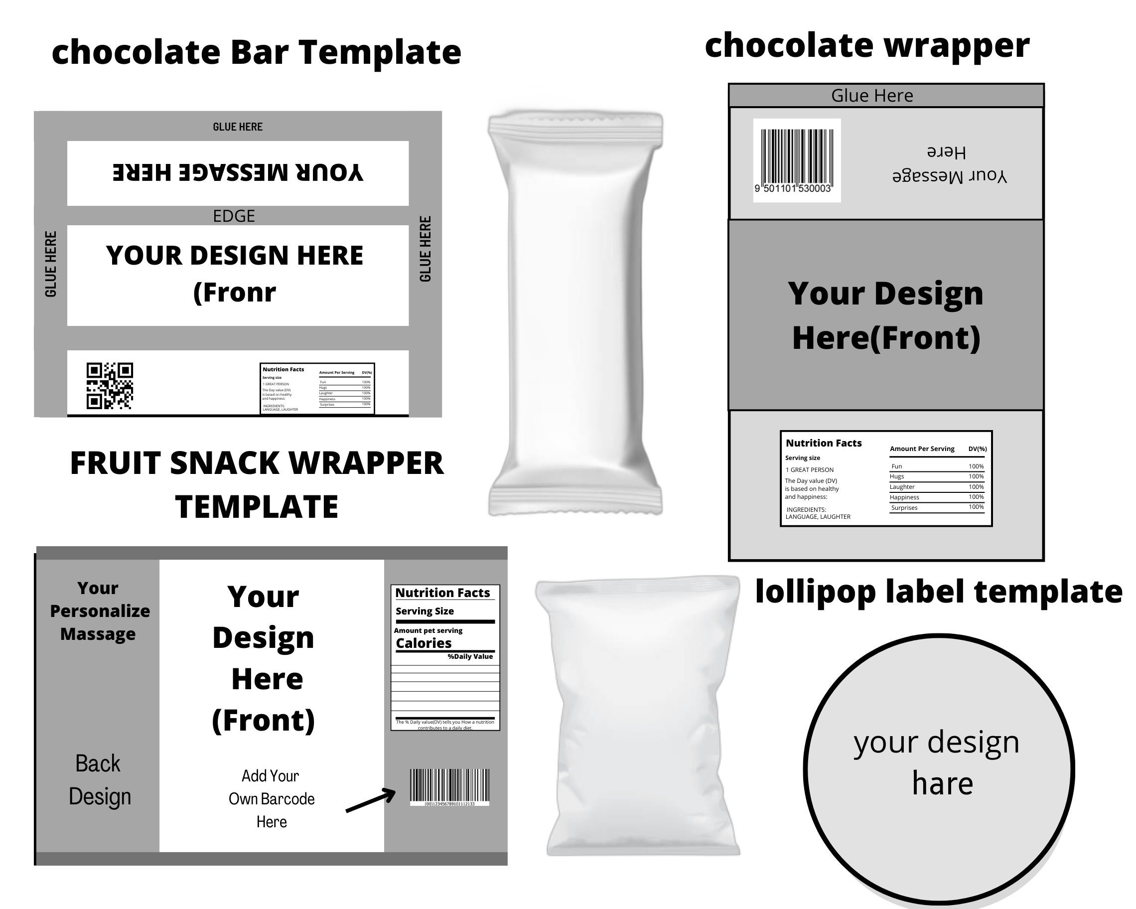 65 Party Favor Templates Bundle, Party Templates , Chip Bag Template ...