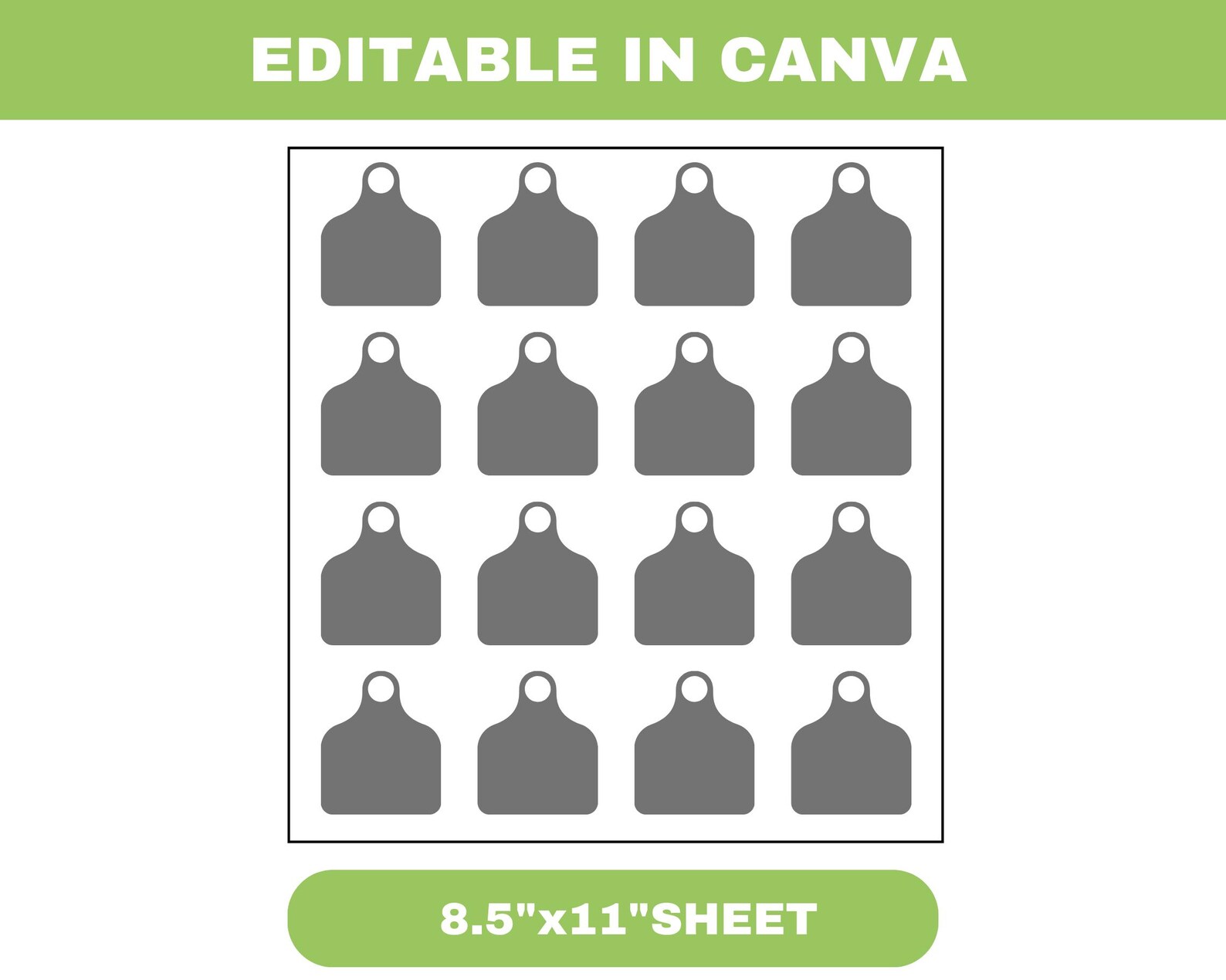 Cattle Tag Template, Cattle Tag, Cattle Tag SVG, Cow Tag Keychain ...