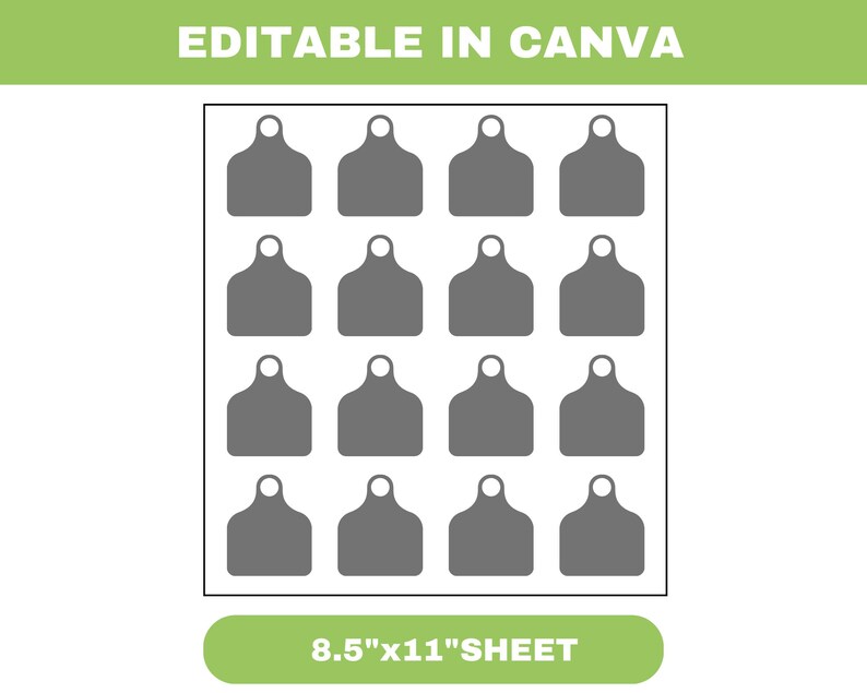 Cattle Tag Template, Cattle Tag, Cattle Tag SVG, Cow Tag Keychain ...