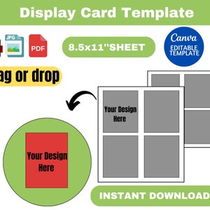 Display Card Template, Display Card SVG, Display Card, Packaging Diplay ...