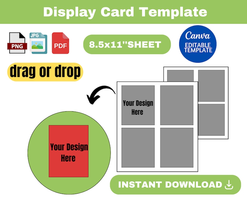 Display Card Template, Display Card SVG, Display Card, Packaging Diplay ...