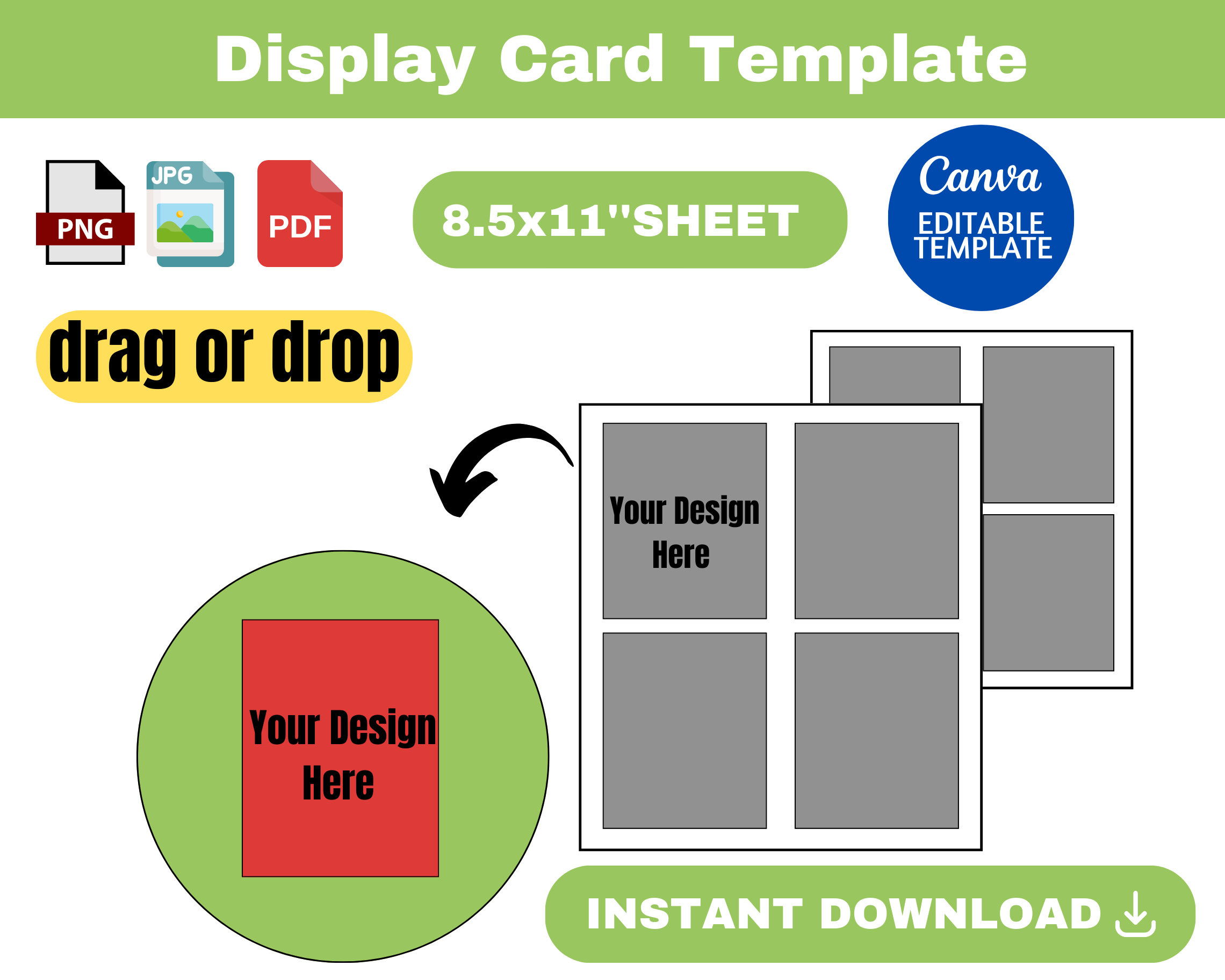 Display Card Template, Display Card SVG, Display Card, Packaging Diplay ...