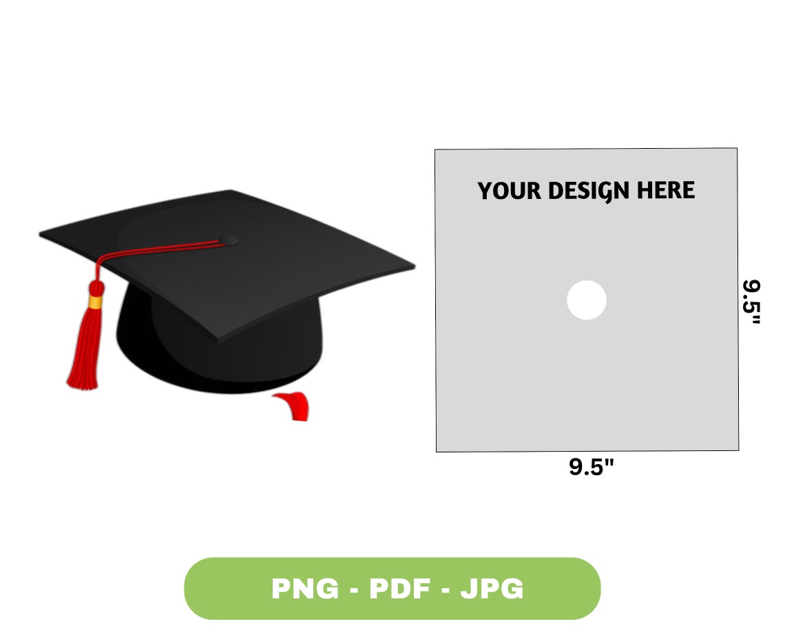 Graduation Cap Topper, Graduation Cap Template, Custom Graduation Cap ...