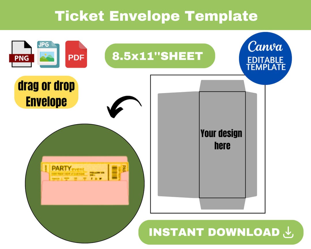 Ticket Envelope, Ticket Bag SVG, Ticket Envelope SVG, Ticket Envelope ...