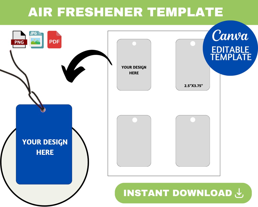 Air Freshener Template, Car Air Freshener Template , Air Freshener ...