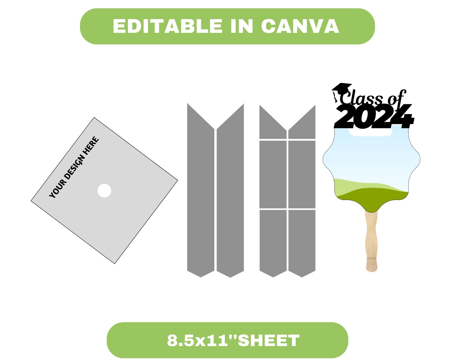 Graduation Cap Template Bundle, Graduation Stole Template, Graduation ...