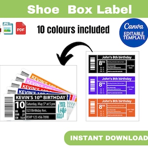 Shoe Box Label, Shoe Box Label SVG, Shoe Sneaker Box Label, Label ...