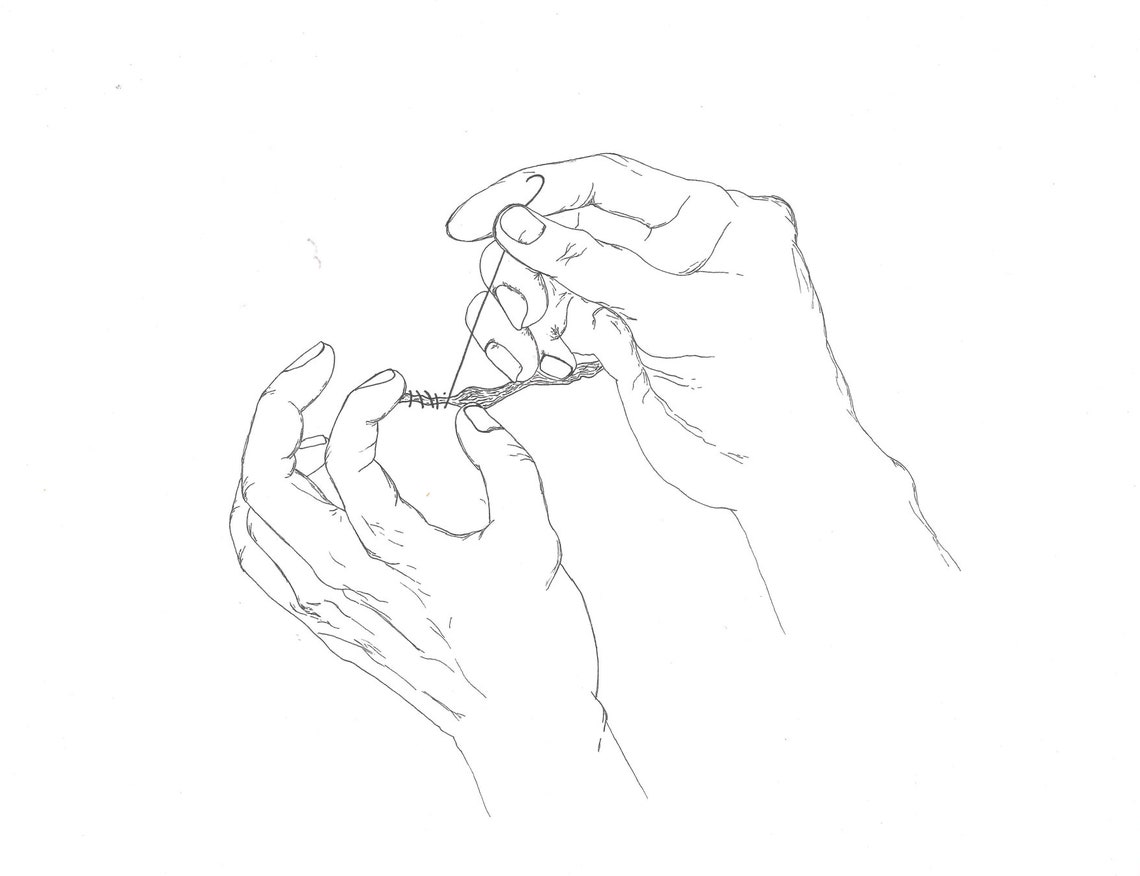 Binding Wounds Physical Drawing - Etsy
