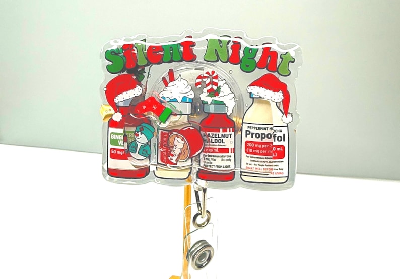 Silent Night Christmas Med Shaker Reel, ICU Propofol, Haldol Badge ...