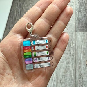 Order of Draw Lab Tubes, Badge Charm, Phlebotomy, Venipuncture, Nursing ...