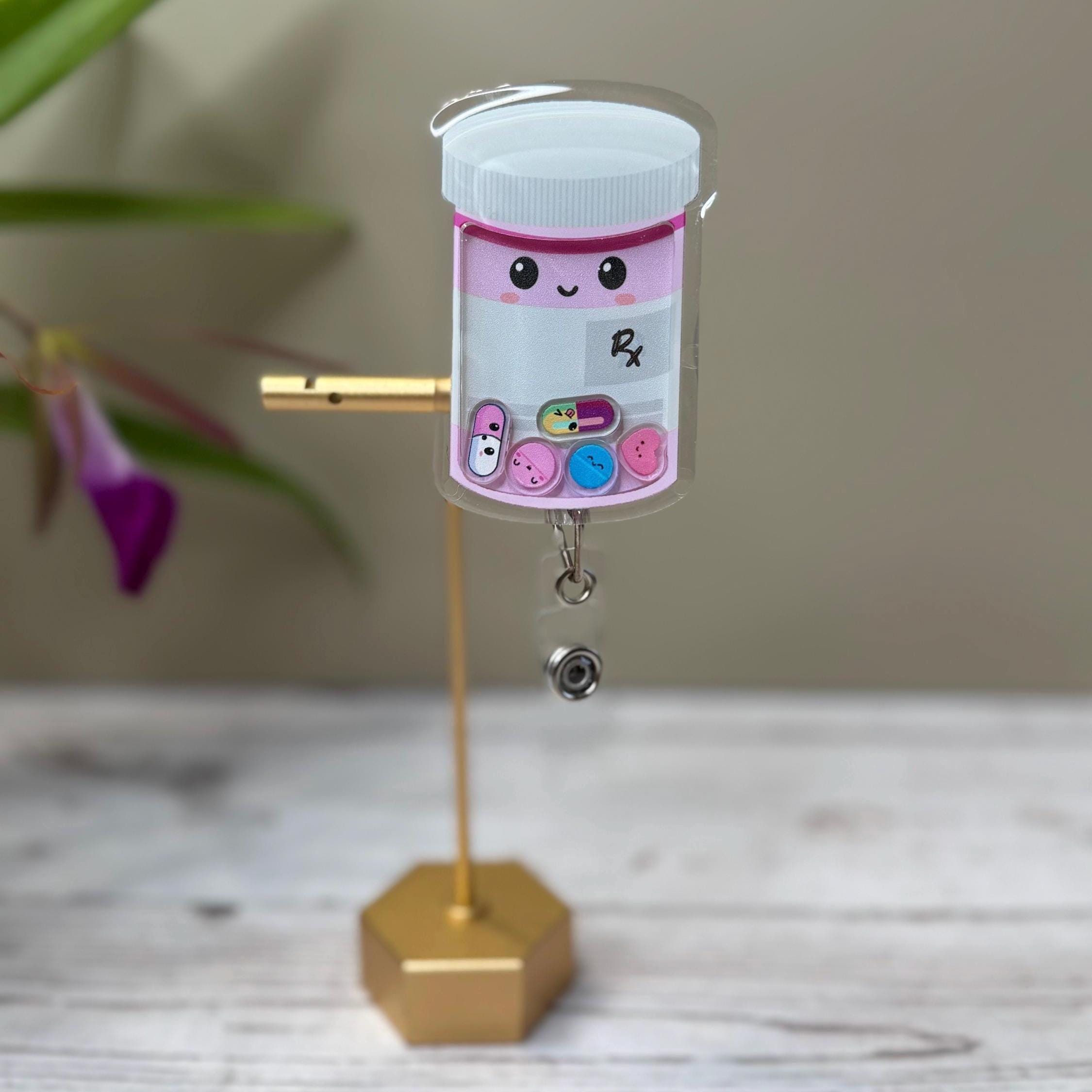 Chill Pills Shaker Retractable Badge Reel, Nurse ID Holder - Etsy