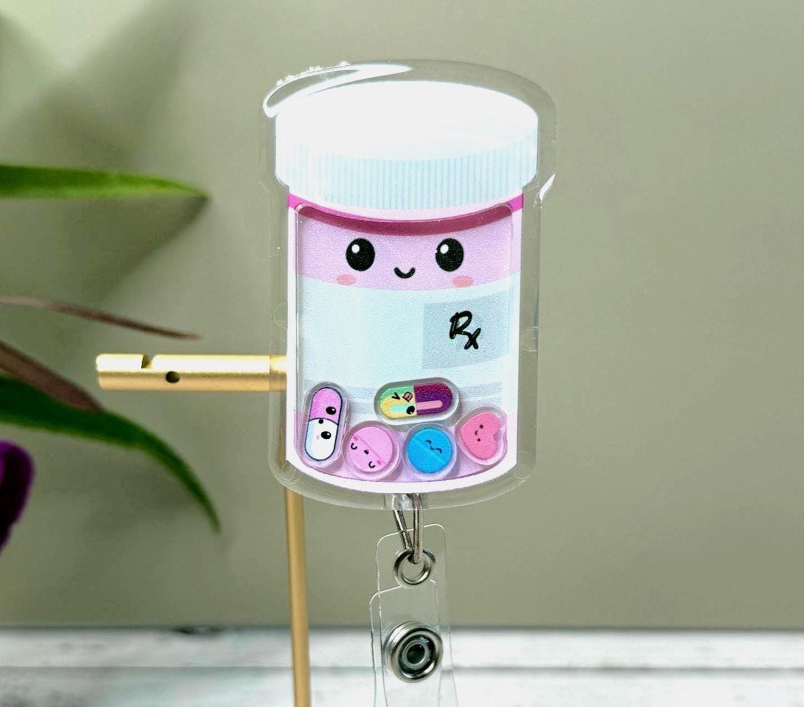 Chill Pills Shaker Retractable Badge Reel, Nurse ID Holder - Etsy