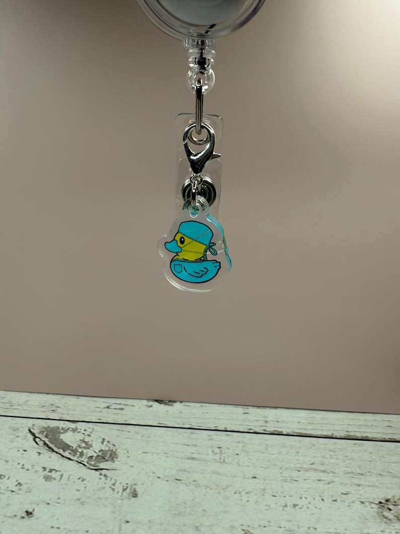 Duck in Scrubs Acrylic Badge Charm – Nurse ID Accessory - Etsy