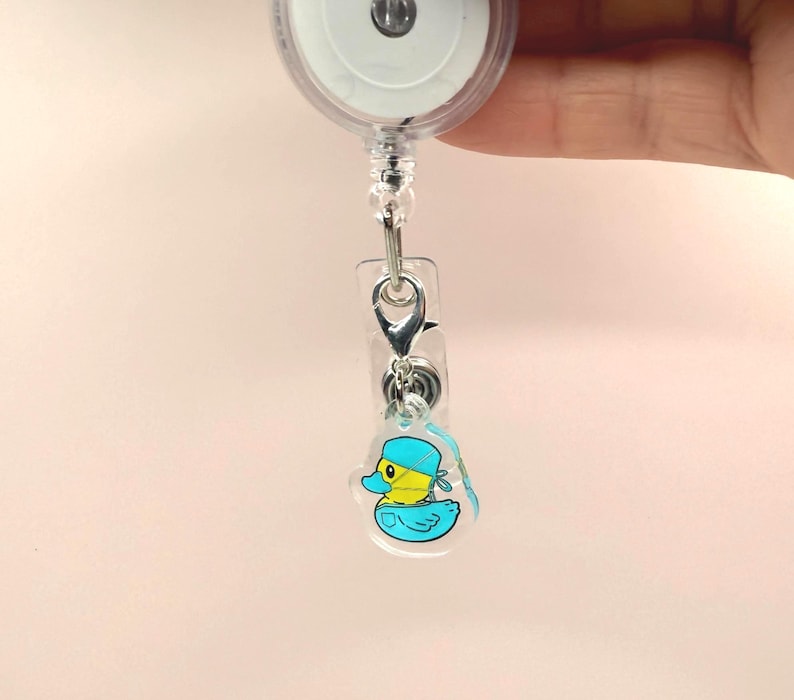 Duck in Scrubs Acrylic Badge Charm – Nurse ID Accessory - Etsy