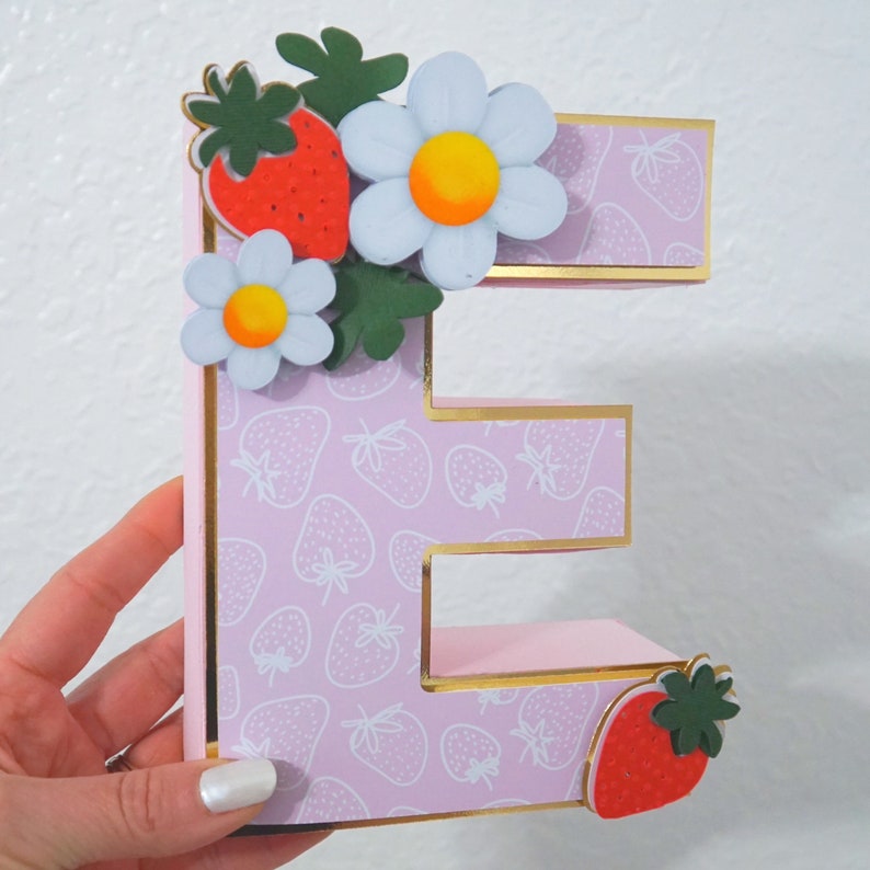 Strawberry Letters, Strawberry Shortcake, ONE Birthday, Personalized ...