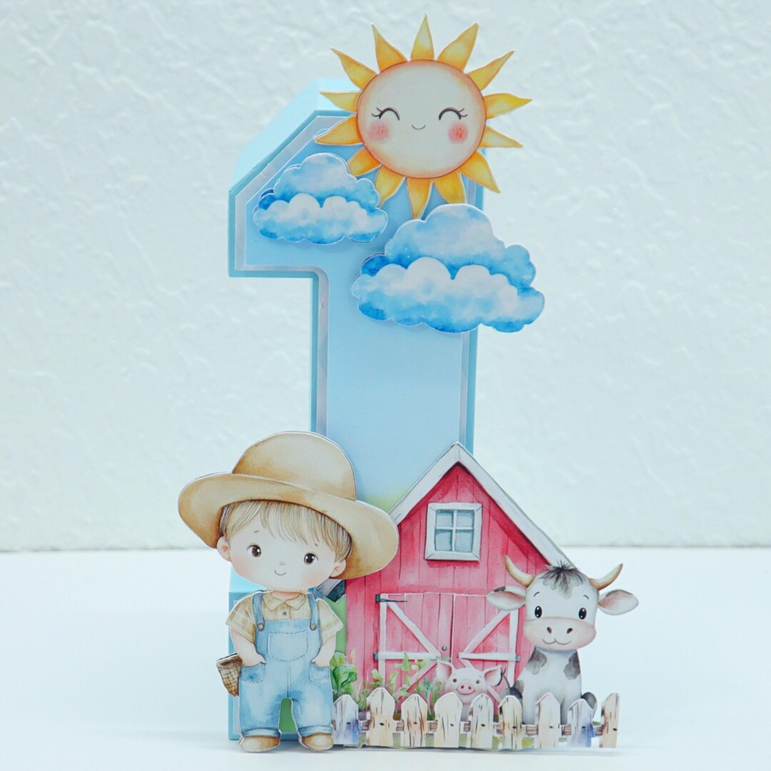 Farm First Birthday Number One: Pastel Country Theme Party Decor - Etsy