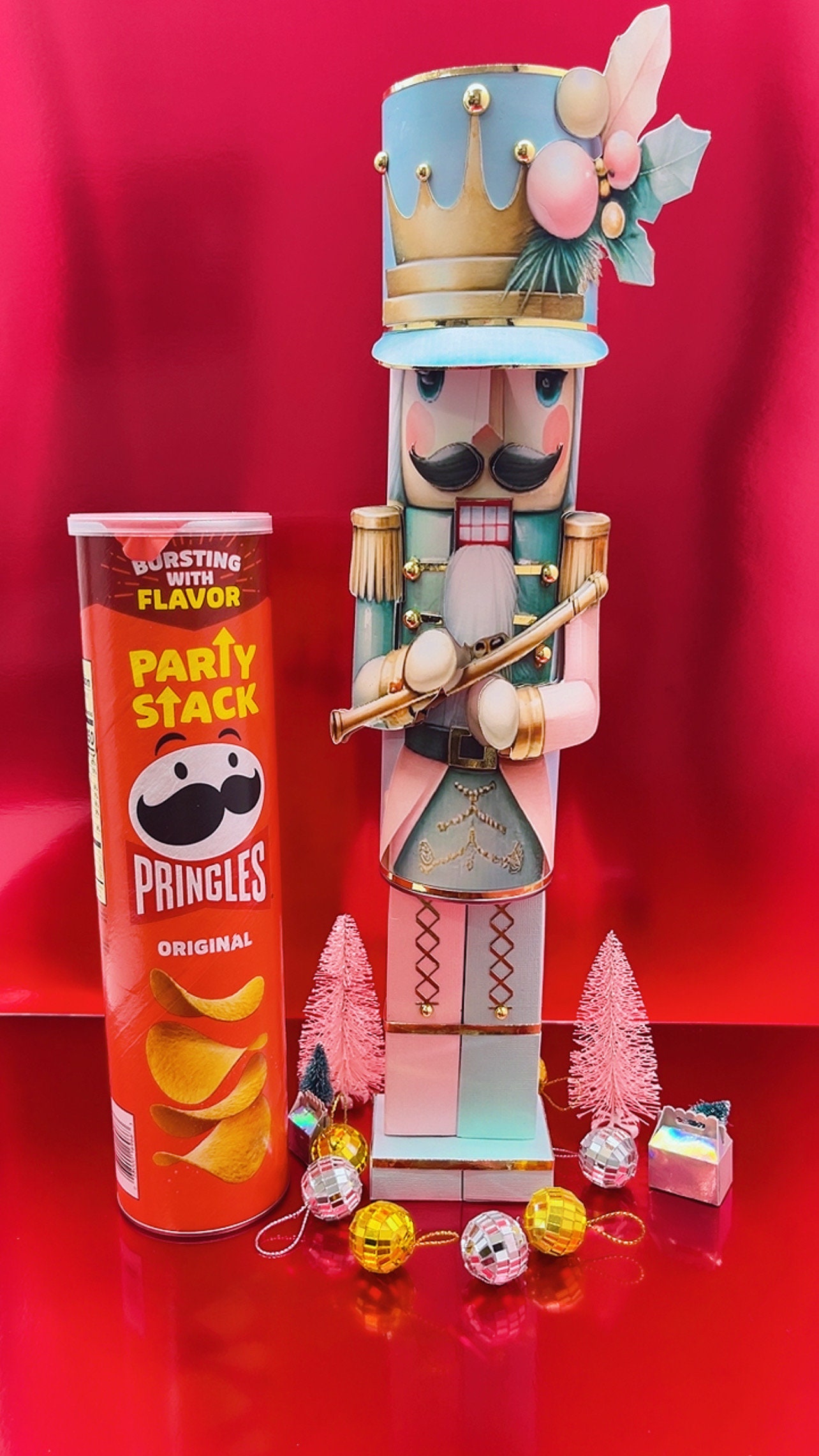 Handmade Nutcracker Pringles Can: Christmas Party Decoration - Etsy
