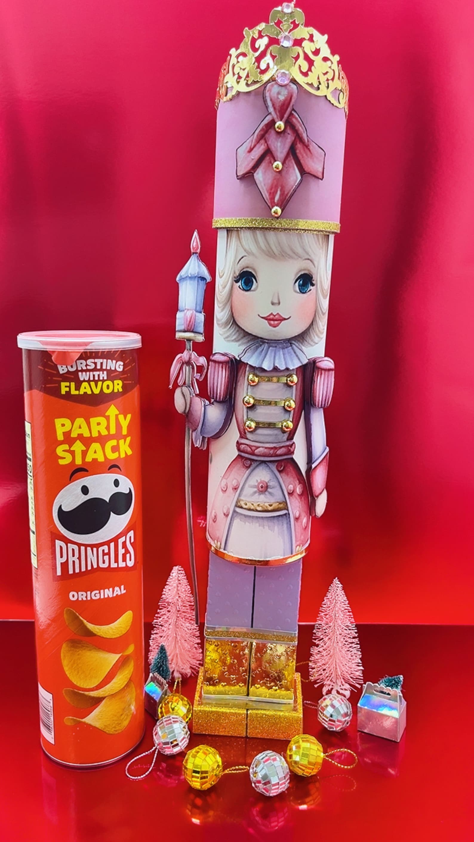 Nutcracker Decorated Pringles Can: Christmas Party Decor - Etsy