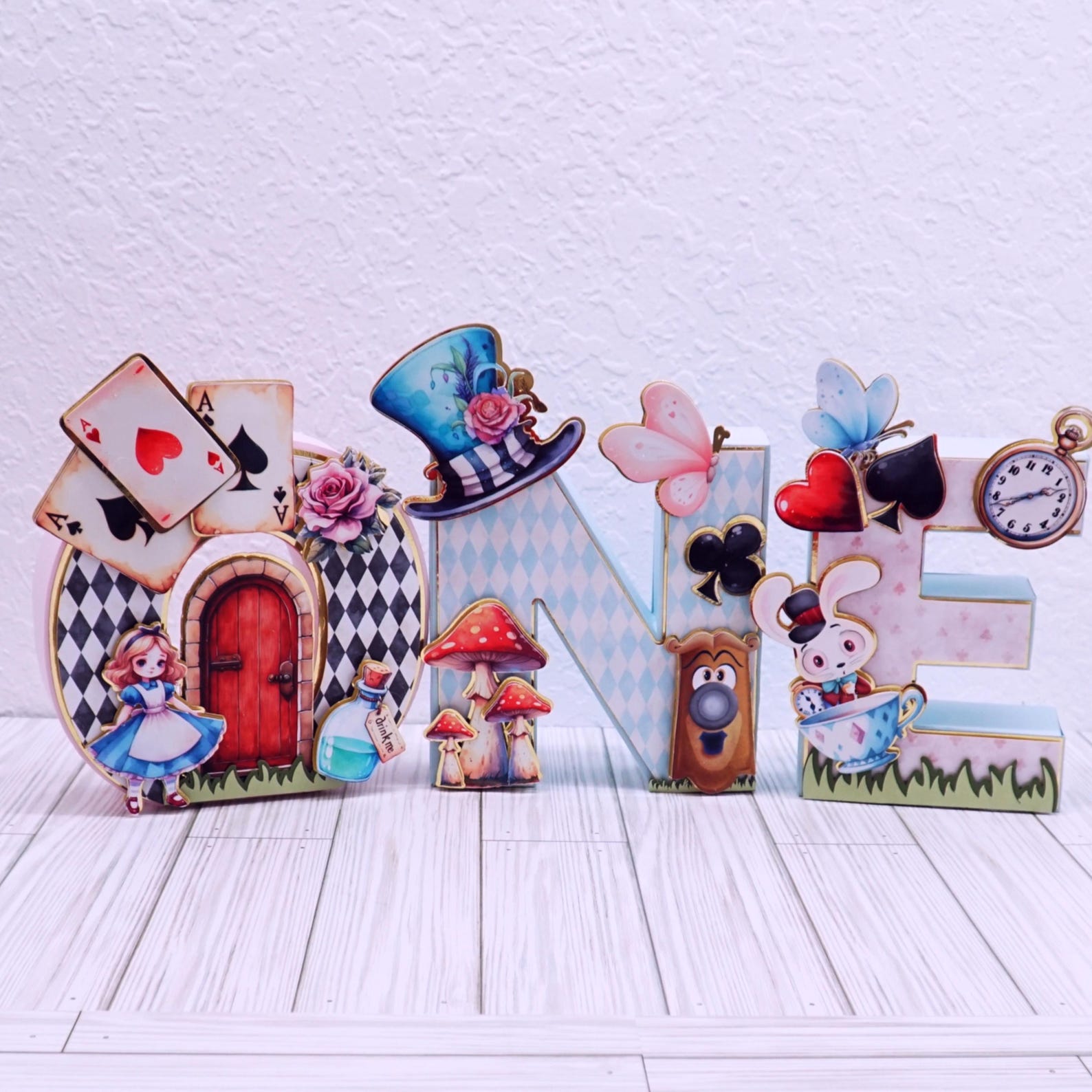 Alice in Wonderland 3D Letters , Alice in Wonderland Birthday Party ...