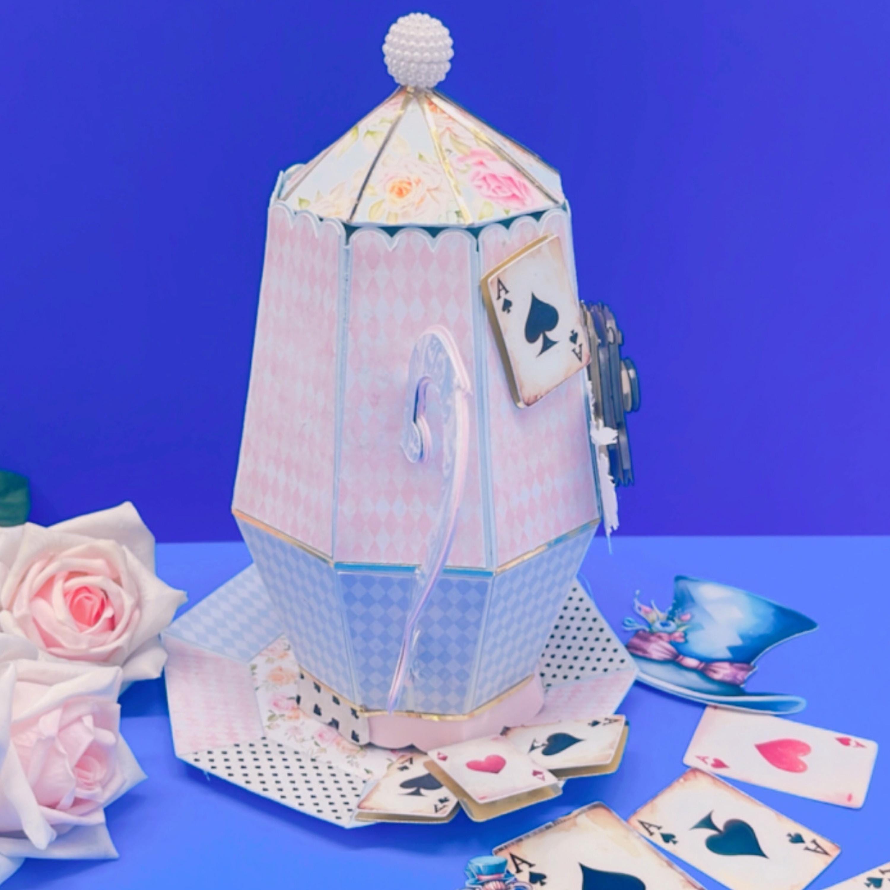 Mad Hatter Teapot Centerpiece: Handmade Cardstock Tea Party - Etsy