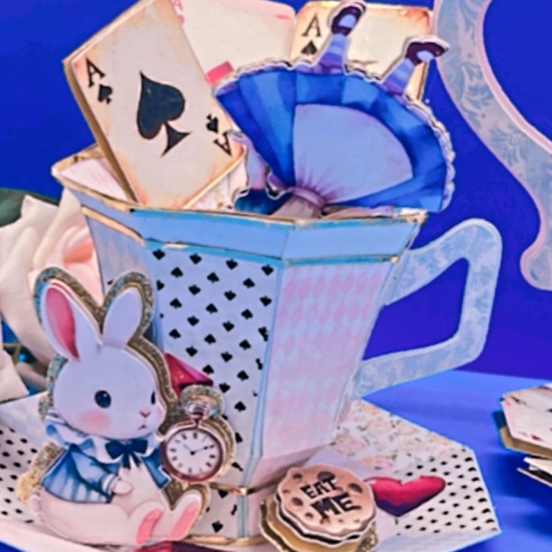 Whimsical Tea Party Cups and Saucers Alic in Wonderland - Etsy
