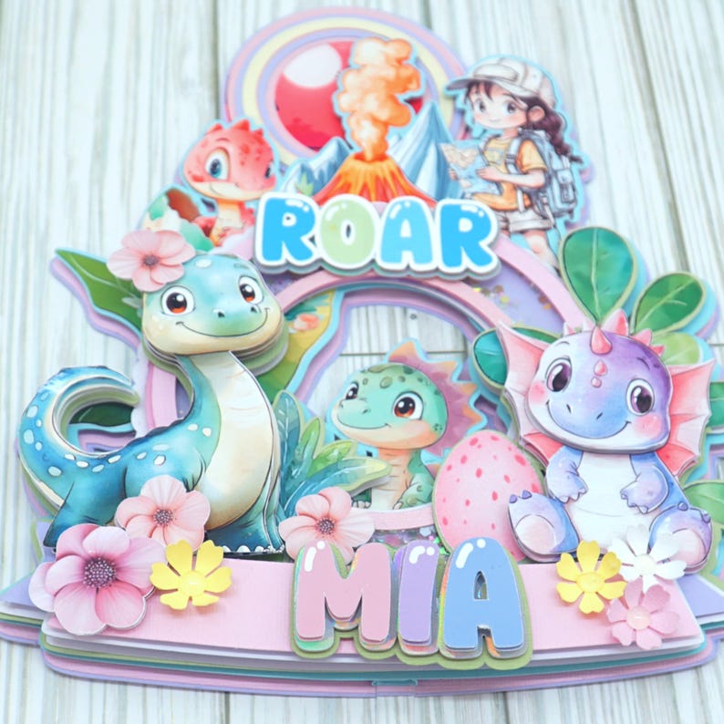 DINOSAUR PARTY CAKETOPPER - Etsy