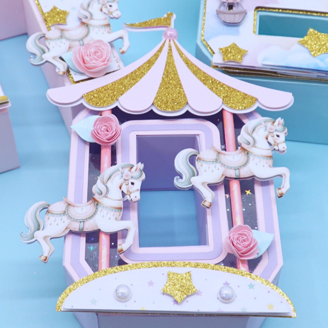 Carousel 3D Letter ONE: Magical 1st Birthday Party Decoration - Etsy