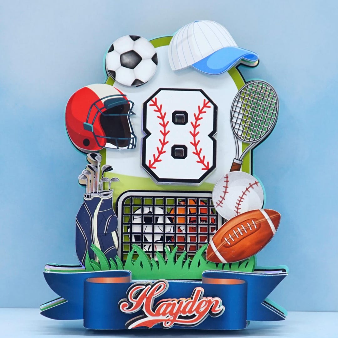 Personalized Sports-themed Cake Topper! - Etsy