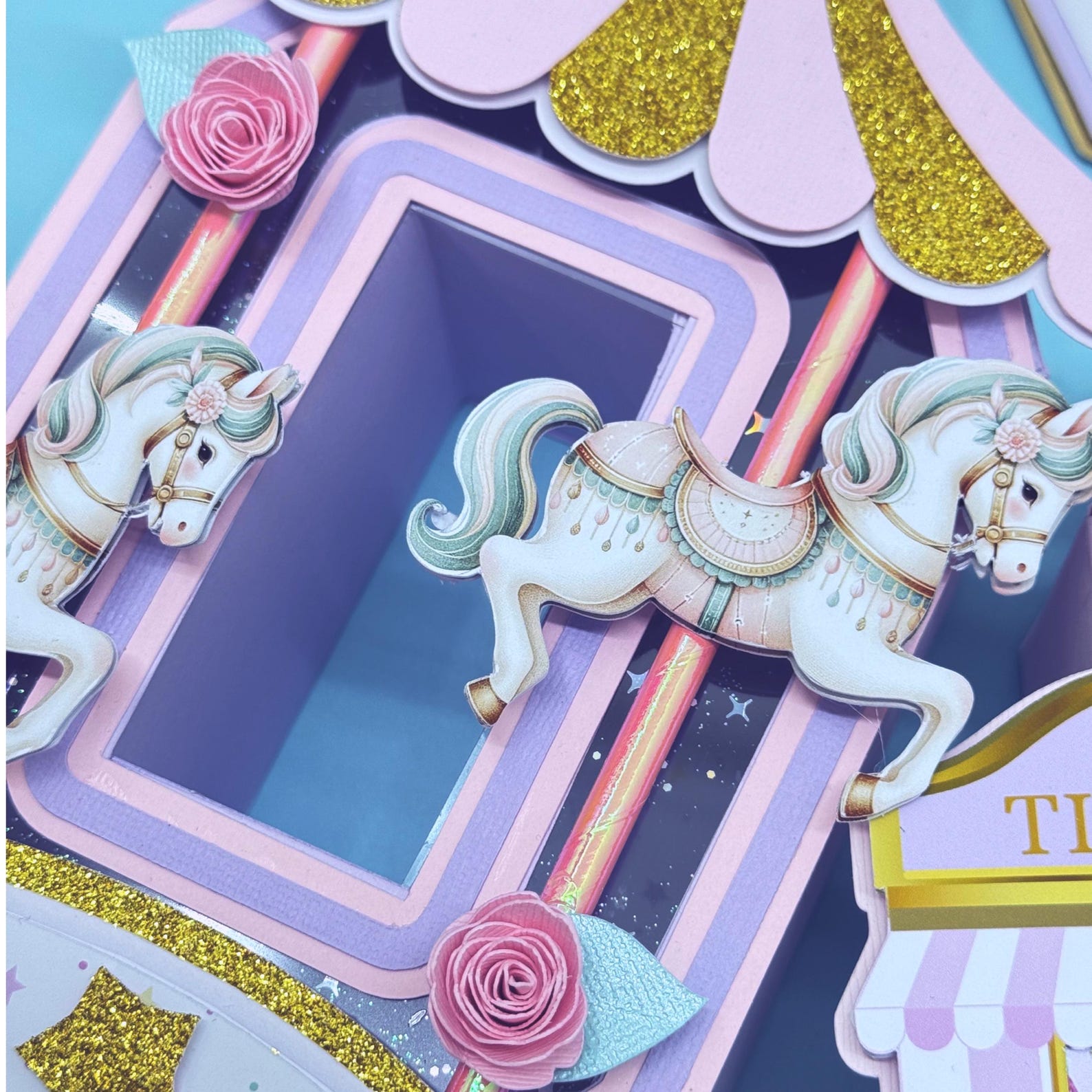 Carousel 3D Letter ONE: Magical 1st Birthday Party Decoration - Etsy