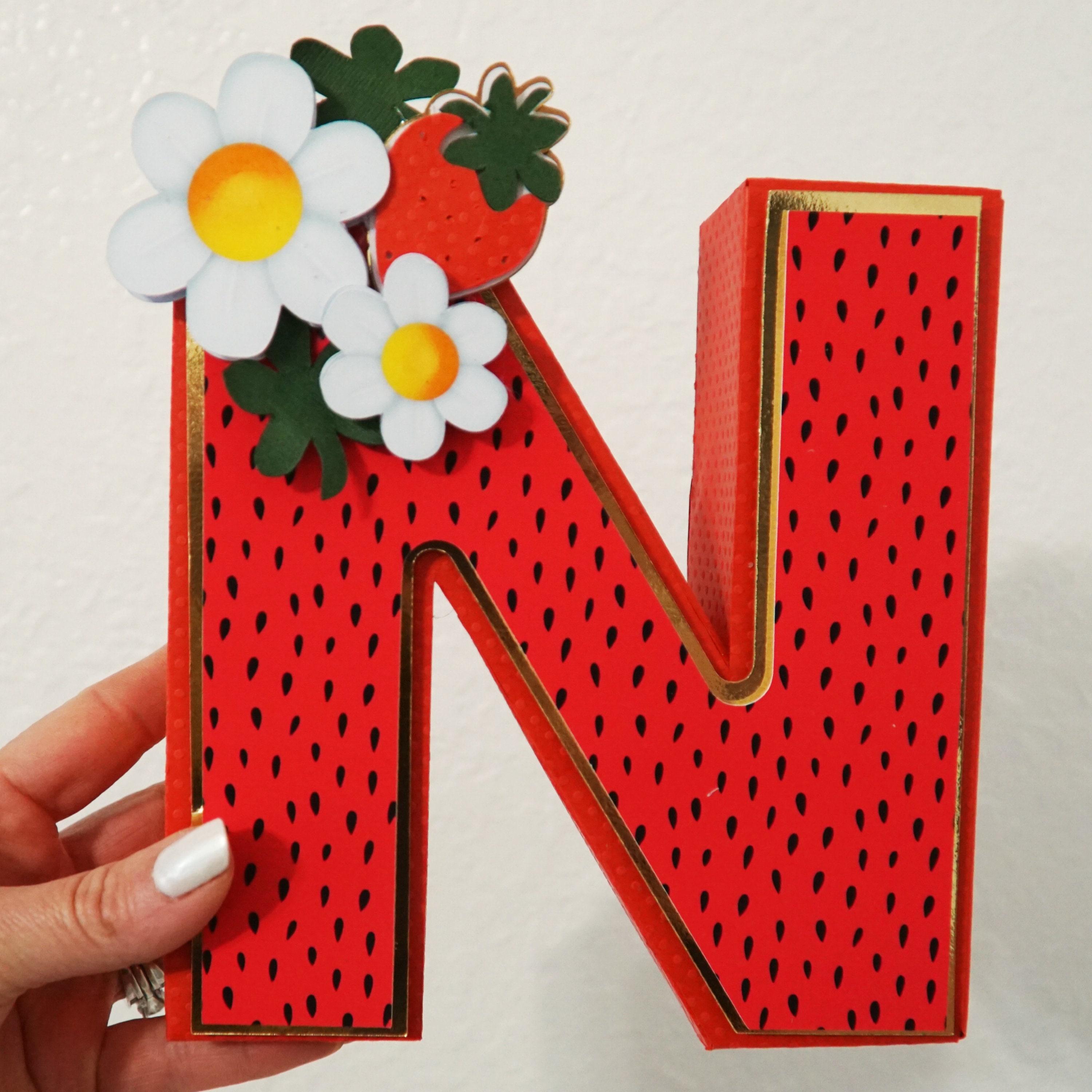 Strawberry Letters, Strawberry Shortcake, ONE Birthday, Personalized ...