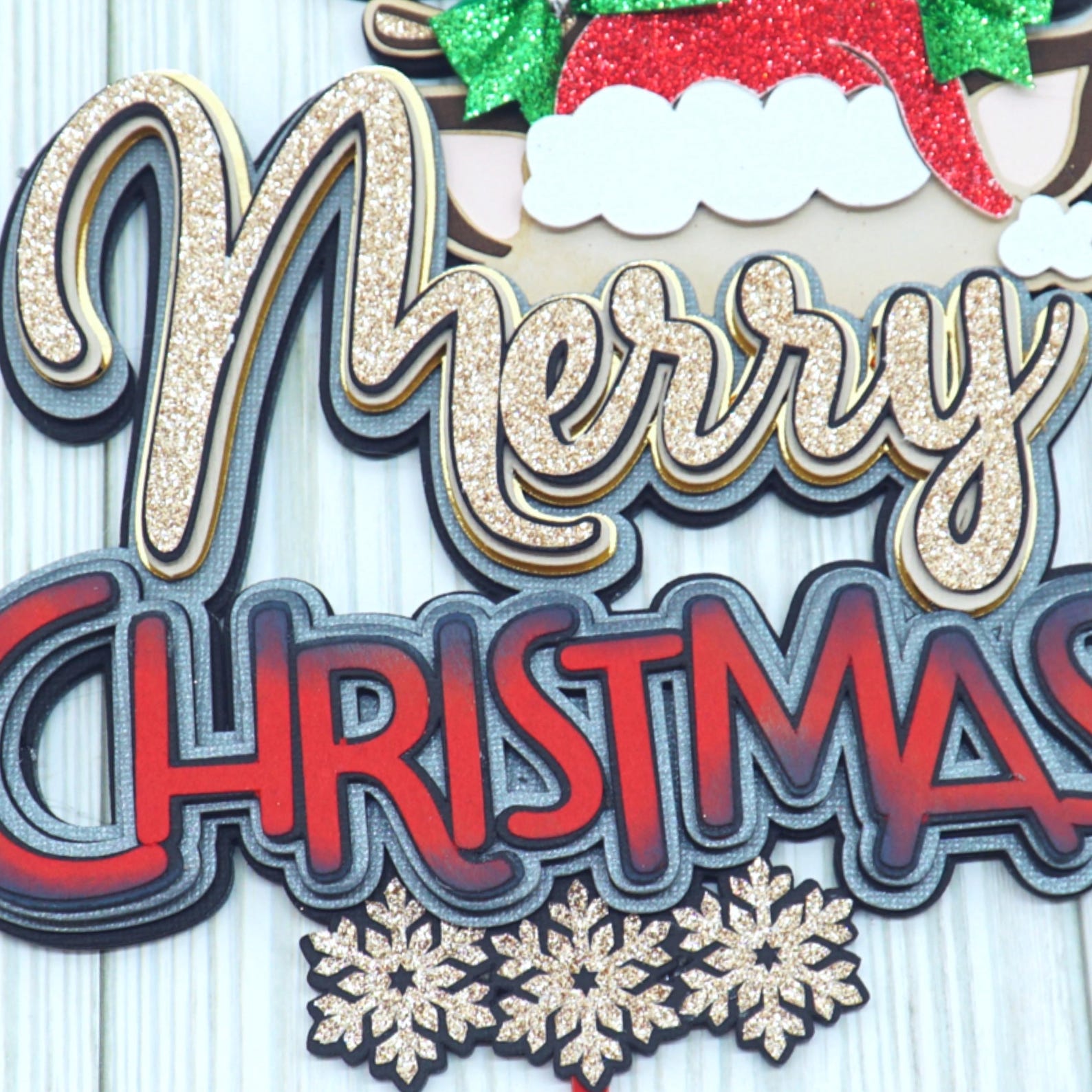 Cake Topper Merry Christmas - Etsy