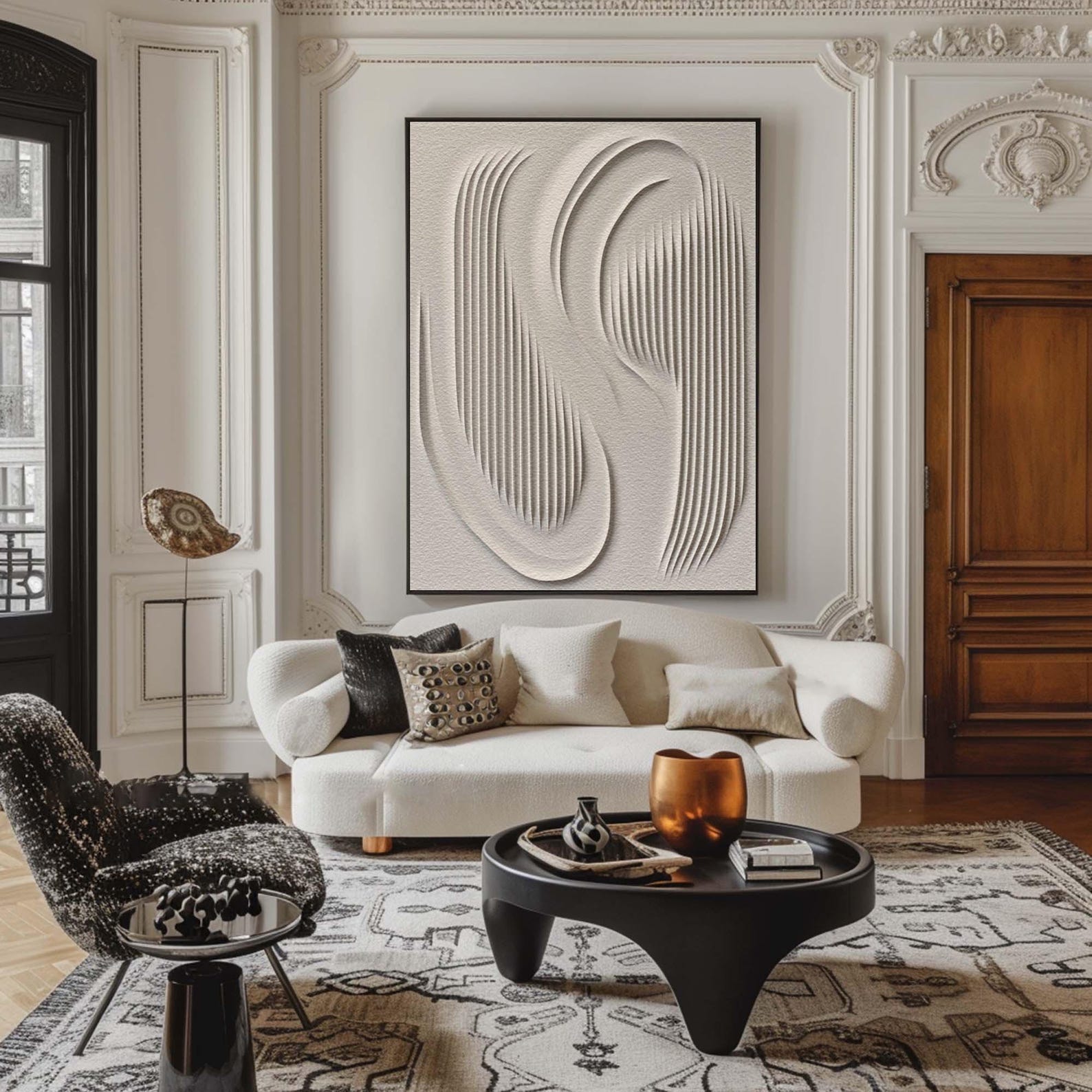 Abstract Beige Textured Painting,large Beige 3D Texture Wall Art,beige ...