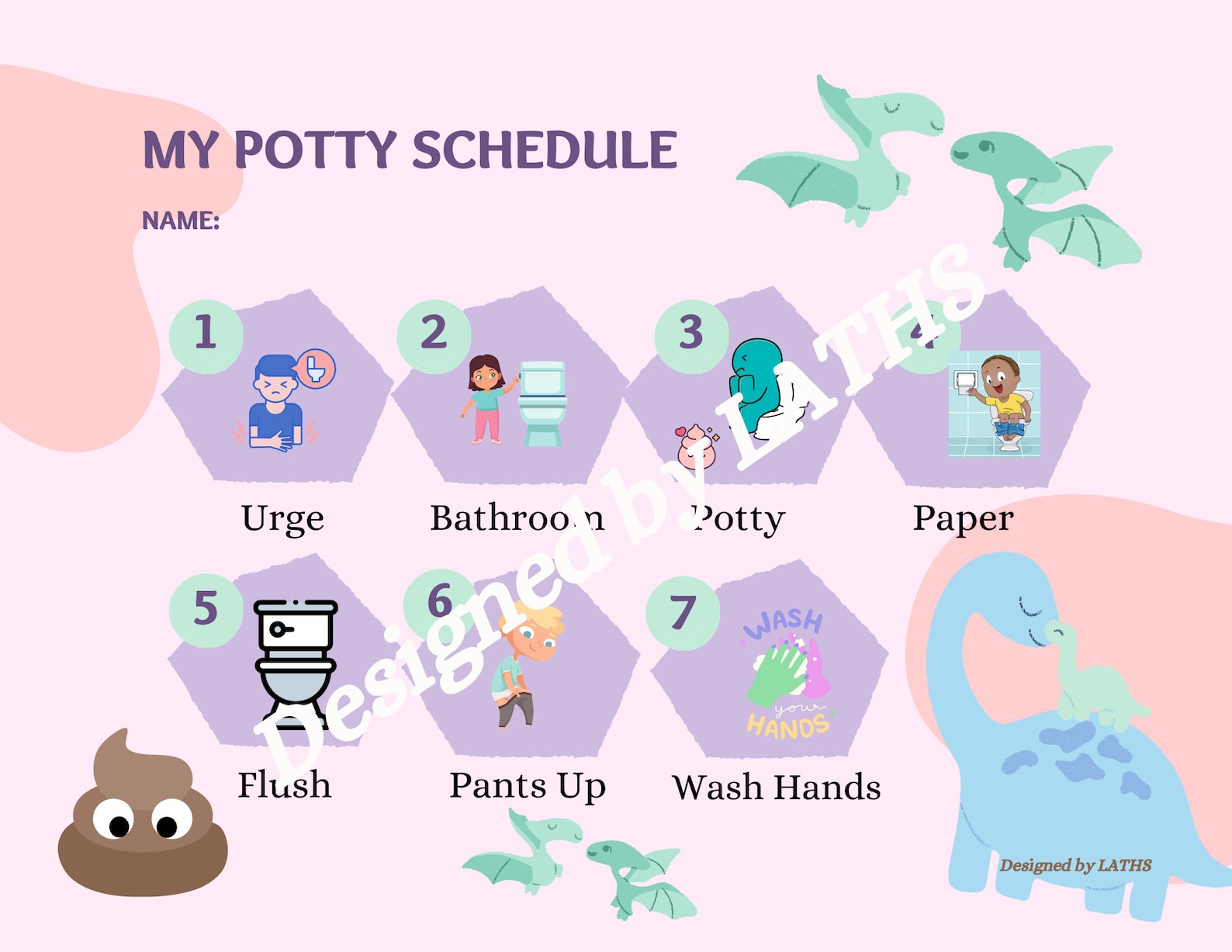 Potty Training - Visual Schedule PDF JPJ Digital Download - Etsy