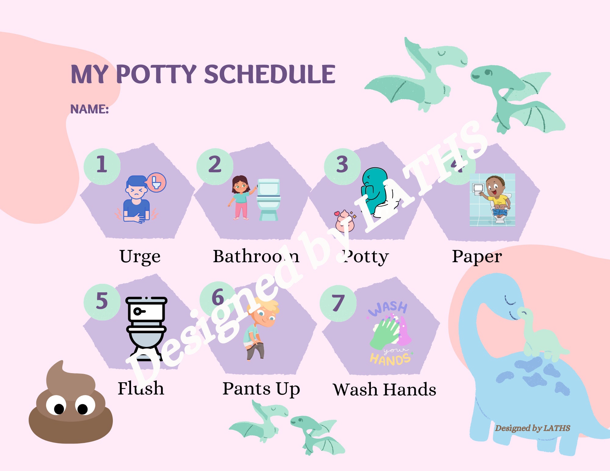 Potty Training - Visual Schedule PDF JPJ Digital Download - Etsy