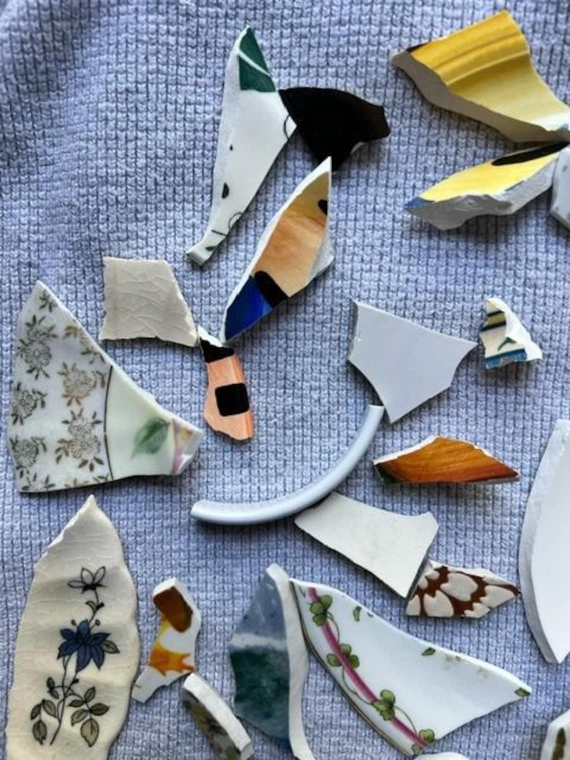Broken Ceramic Glass- Mixed Colors and Patterns 2 Lb - Etsy