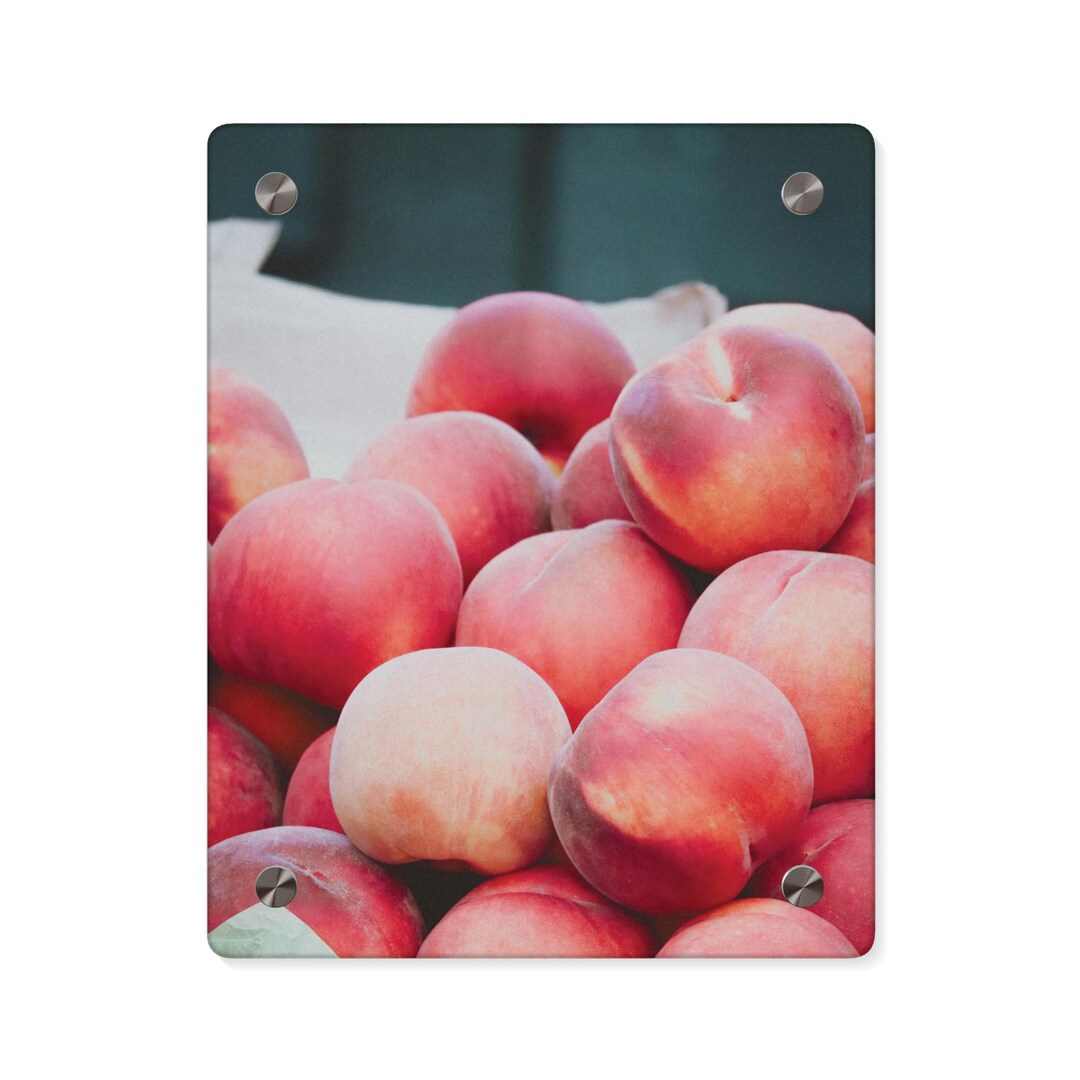 Peaches Acrylic Wall Art Modern Kitchen Decor Food-themed Dining Room ...