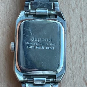 Vintage Watch JAPONA Swiss Quartz Silver Tone Stainless Steel New ...