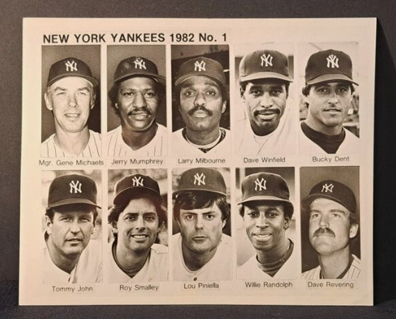 YANKEES Press PHOTOS MLB Release 1982 New York Team Issued Headshot ...