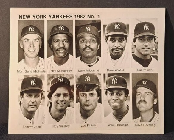 YANKEES Press PHOTOS MLB Release 1982 New York Team Issued Headshot ...