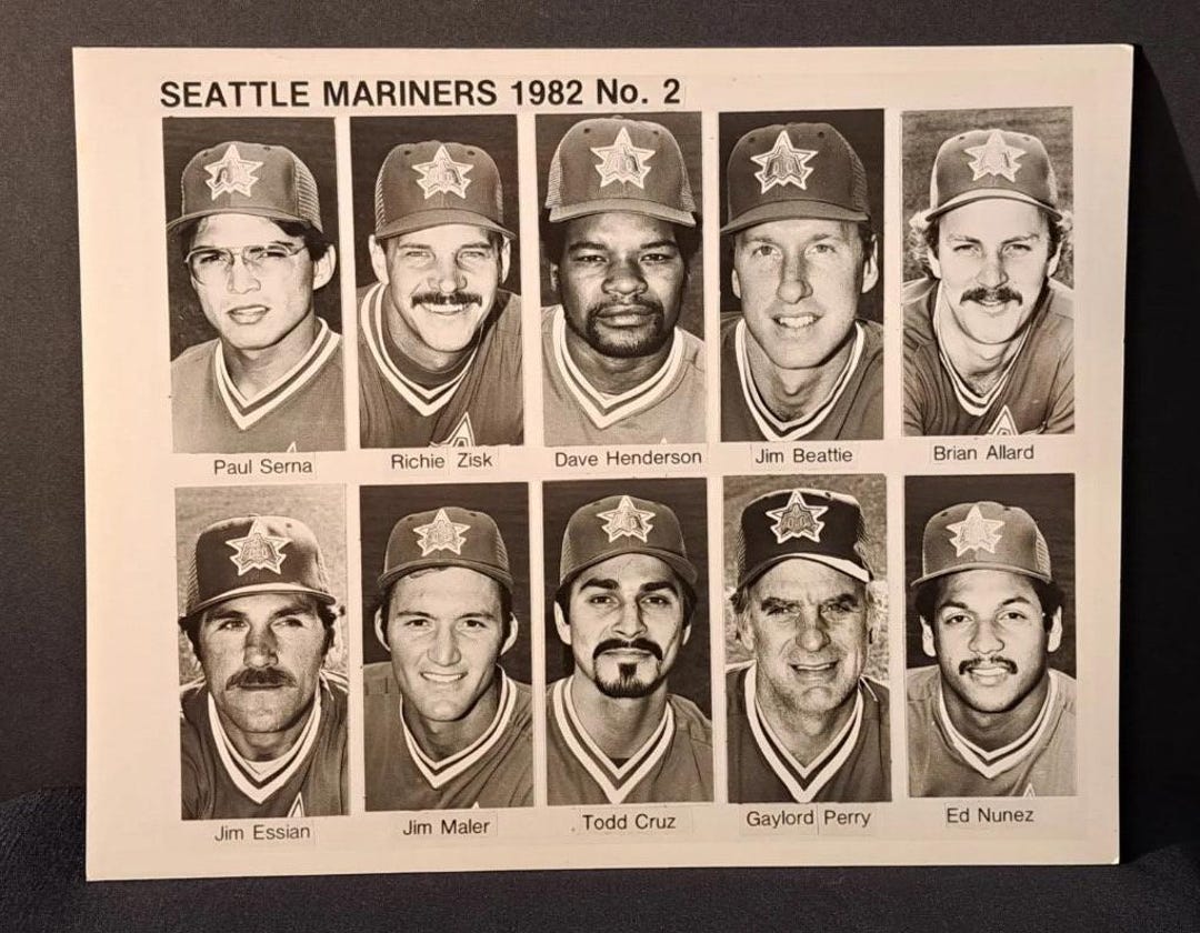 Baseball 1982 SEATTLE MARINERS Press Photo MLB 2 Release Team Issued ...